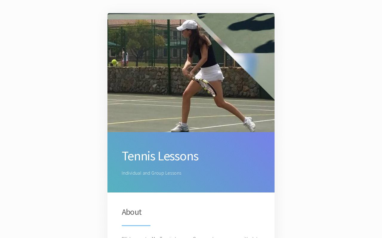 Tennis Lessons